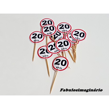 Topper Sinal Trânsito Velocidade - Fabulosimaginário